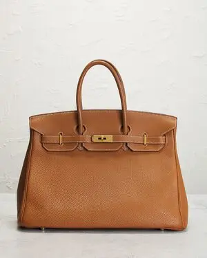 FWRD RENEW Hermes Togo Birkin 35 Retourne Handbag