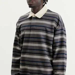 Nn07 David Stripe Rugby Shirt