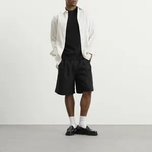 BOUND Wide Pleated Cotton Short