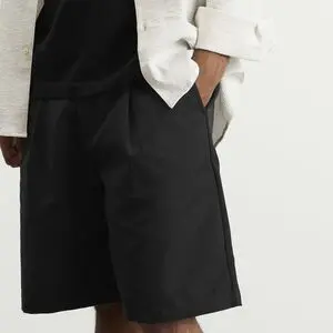BOUND Wide Pleated Cotton Short