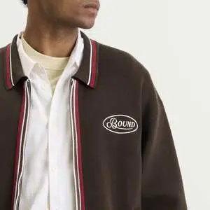 BOUND Retro Disc Knit Zip Polo