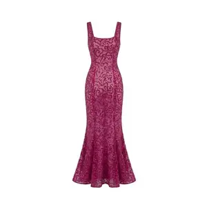 ELSAVA Sequin Tie-back Midi Dress