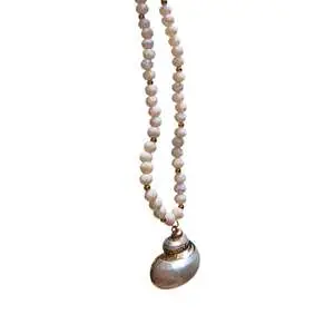 OHSUN White / Pink Belize Shell Necklace Light Pink & Gold - White/pink