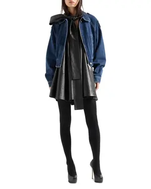 7 For All Mankind Denim Aviator Jacket