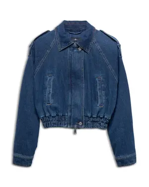 7 For All Mankind Denim Aviator Jacket