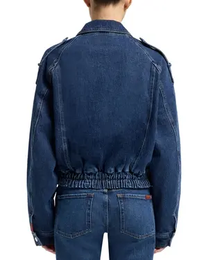 7 For All Mankind Denim Aviator Jacket