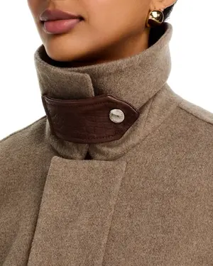 Brandon Maxwell Wool Remi Funnel Neck Jacket