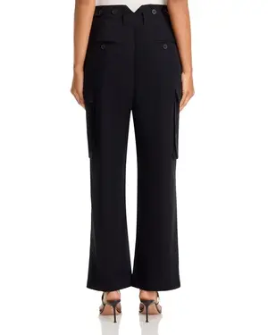 Aqua Cotton Stretch Cargo Pants Exclusive