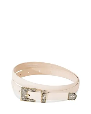 DEHANCHE Lottie Western Leather Belt Ivory