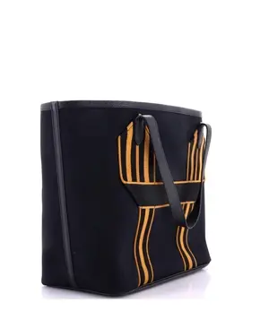 Hermès Pursangle Tote Canvas With Leather