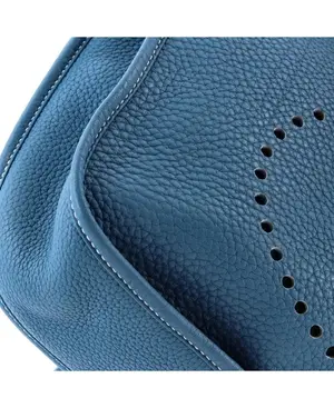 Hermès Gm Evelyne Bag Gen Iii Clemence - Blue