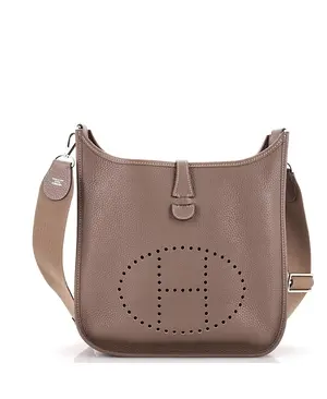 Hermès Gm Evelyne Bag Gen Iii Clemence - Gray