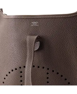 Hermès Gm Evelyne Bag Gen Iii Clemence - Gray