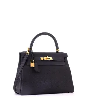Hermès Kelly 28 Handbag Black Togo With Gold Hardware