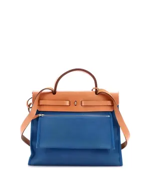 Hermès 31 Herbag Zip Leather And Toile