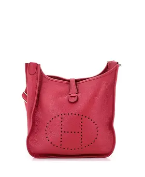 Hermès Pm Evelyne Bag Gen Iii Clemence - Burgundy