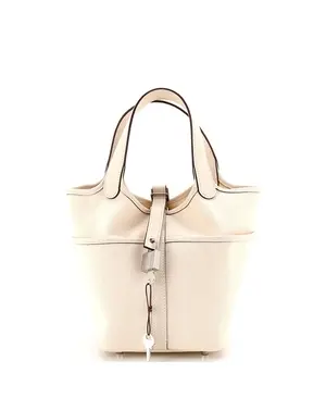 Hermès Pm Cargo Picotin Lock Bag Canvas And Swift