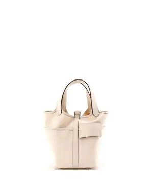 Hermès Pm Cargo Picotin Lock Bag Canvas And Swift