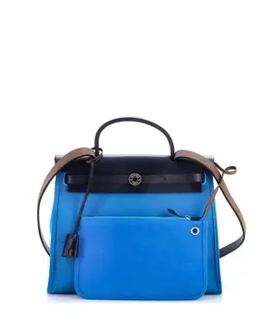Hermès 31 Herbag Zip Leather And Toile