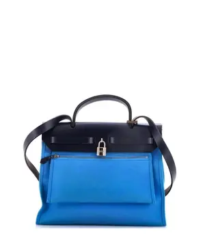 Hermès 31 Herbag Zip Leather And Toile