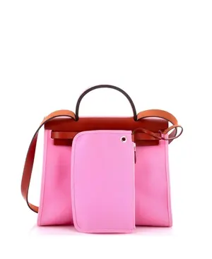 Hermès 31 Herbag Zip Leather And Toile