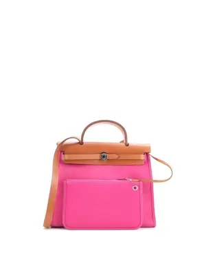 Hermès 31 Herbag Zip Leather And Toile