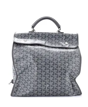 Goyard Saint Leger Briefcase Backpack Coated Canvas - Gray