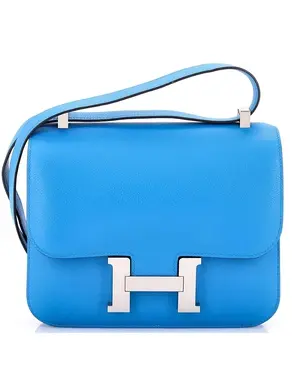 Hermès 24 Constance Bag Evercolor - Blue