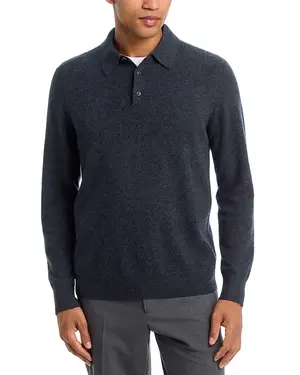Bloomingdale'S Merino Cashmere Polo Sweater - Coal