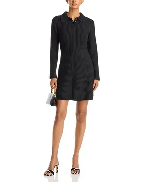 Aqua Poppaea Ribbed Mini Sweater Dress Exclusive