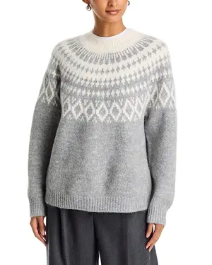 Aqua Hasana Fair Isle Crewneck Sweater Exclusive