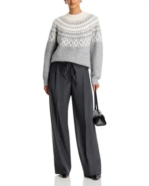 Aqua Hasana Fair Isle Crewneck Sweater Exclusive
