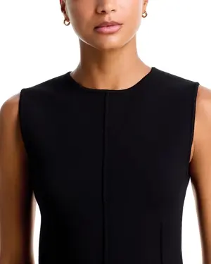 Aqua Fully Fashion Seamed Tank Exclusive - Black