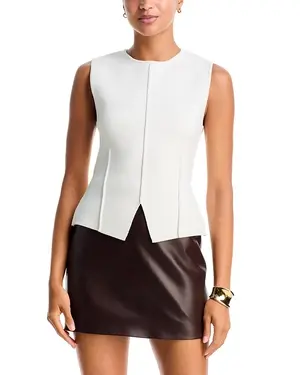 Aqua Fully Fashion Seamed Tank - Exclusive Ivory