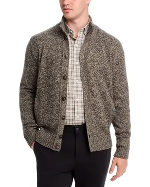 SLOWEAR Marble Wool Stand Collar Button Sweater