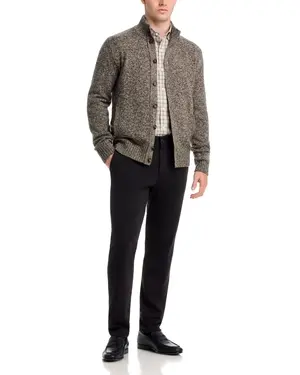 SLOWEAR Marble Wool Stand Collar Button Sweater