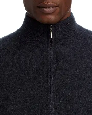 Bloomingdale'S Cashmere Full Zip Sweater Exclusive - Coal