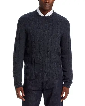 Bloomingdale'S Cable Wool Blend Sweater - Coal