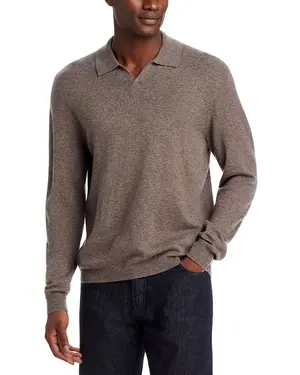 Bloomingdale'S Johnny Collar Wool Cashmere Polo Shirt Exclusive - Mushroom