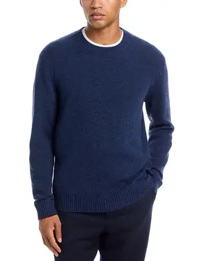 Bloomingdale'S Donegal Crewneck Exclusive - Navy Fleck