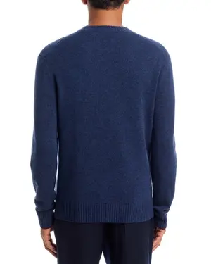 Bloomingdale'S Donegal Crewneck Exclusive - Navy Fleck