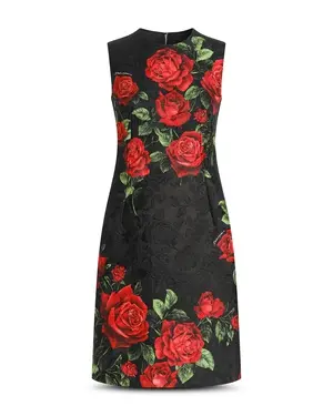 Dolce & Gabbana Rose Brocade Mini Dress