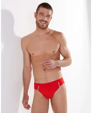 HOM Nautical Cup Swim Mini Briefs - Red