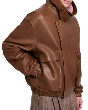 TWP Hunter Leather Zip Front Jacket