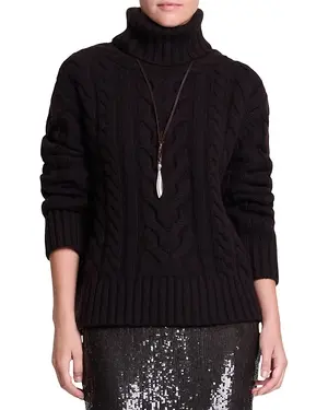 TWP Traveling Turtleneck Cashmere Sweater - Dark Brown