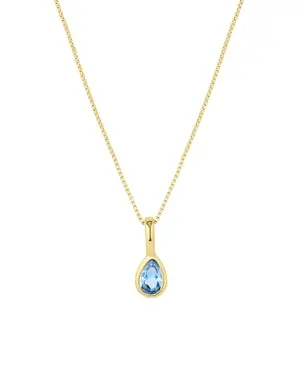 SET & STONES Teardrop Birthstone Necklace March