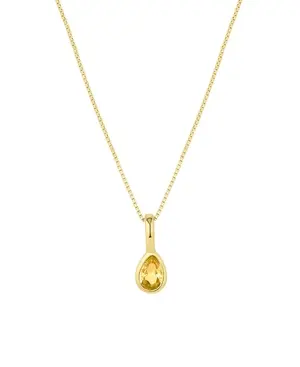 SET & STONES Teardrop Birthstone Necklace November