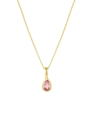 SET & STONES Teardrop Birthstone Necklace October