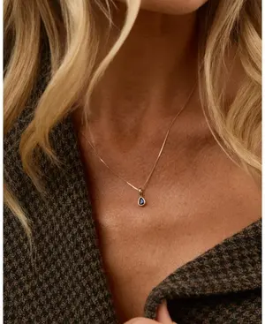 SET & STONES Teardrop Birthstone Necklace - September