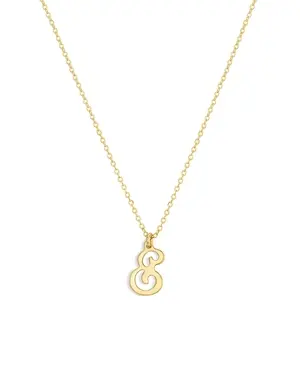 SET & STONES Gianna Initial Necklace Letter - E
